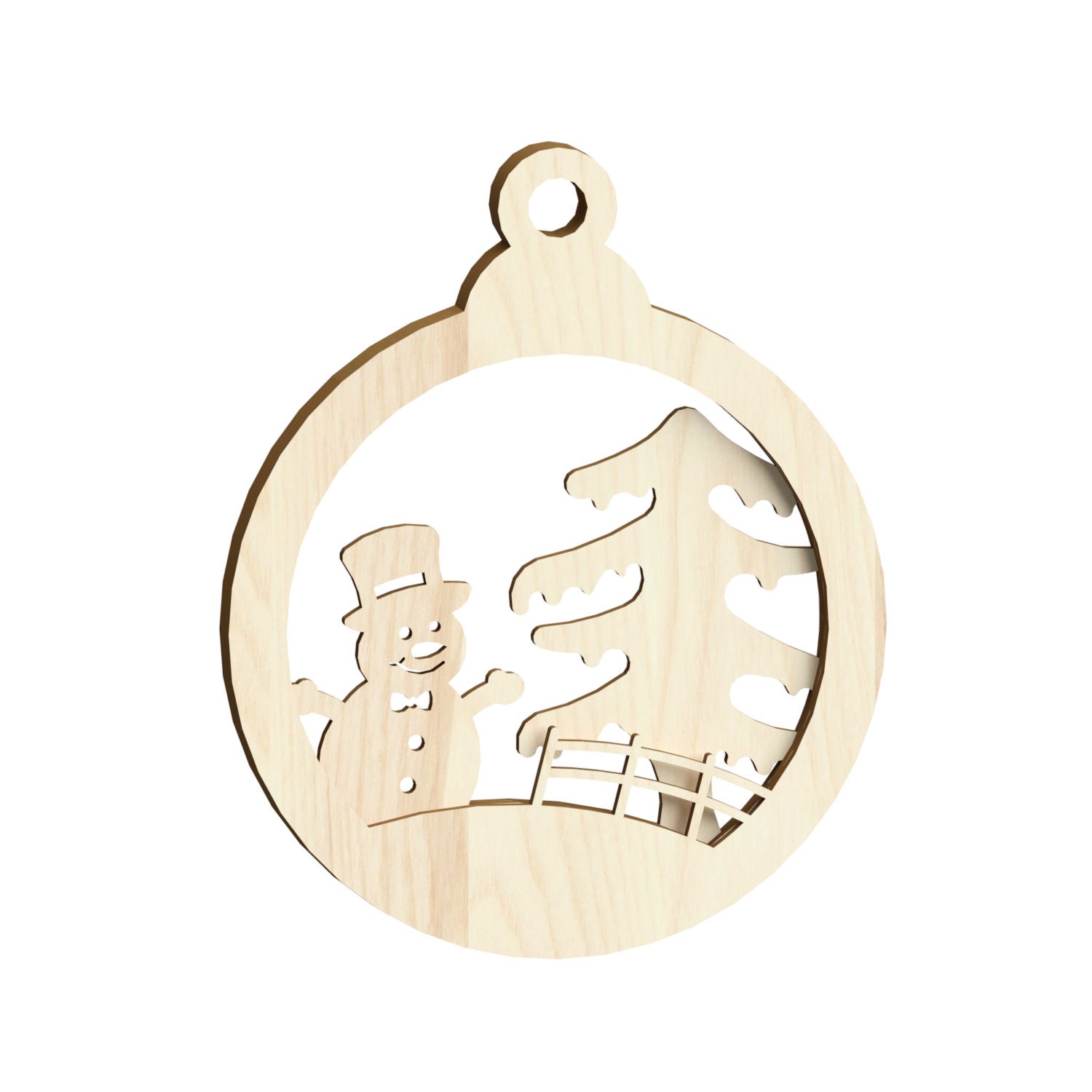 Christmas Ornament Laser Cut Files SvgDxfPdfAiCdrEps | Etsy