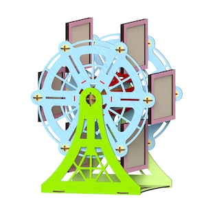 Photo Album Ferris Wheel, Laser Cut Files - Svg+dxf+pdf+ai+cdr+eps ...