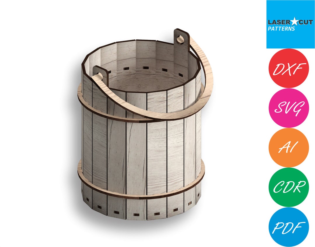 Little Bucketlaser Cut Files Svgdxfpdfaicdreps Laser - Etsy