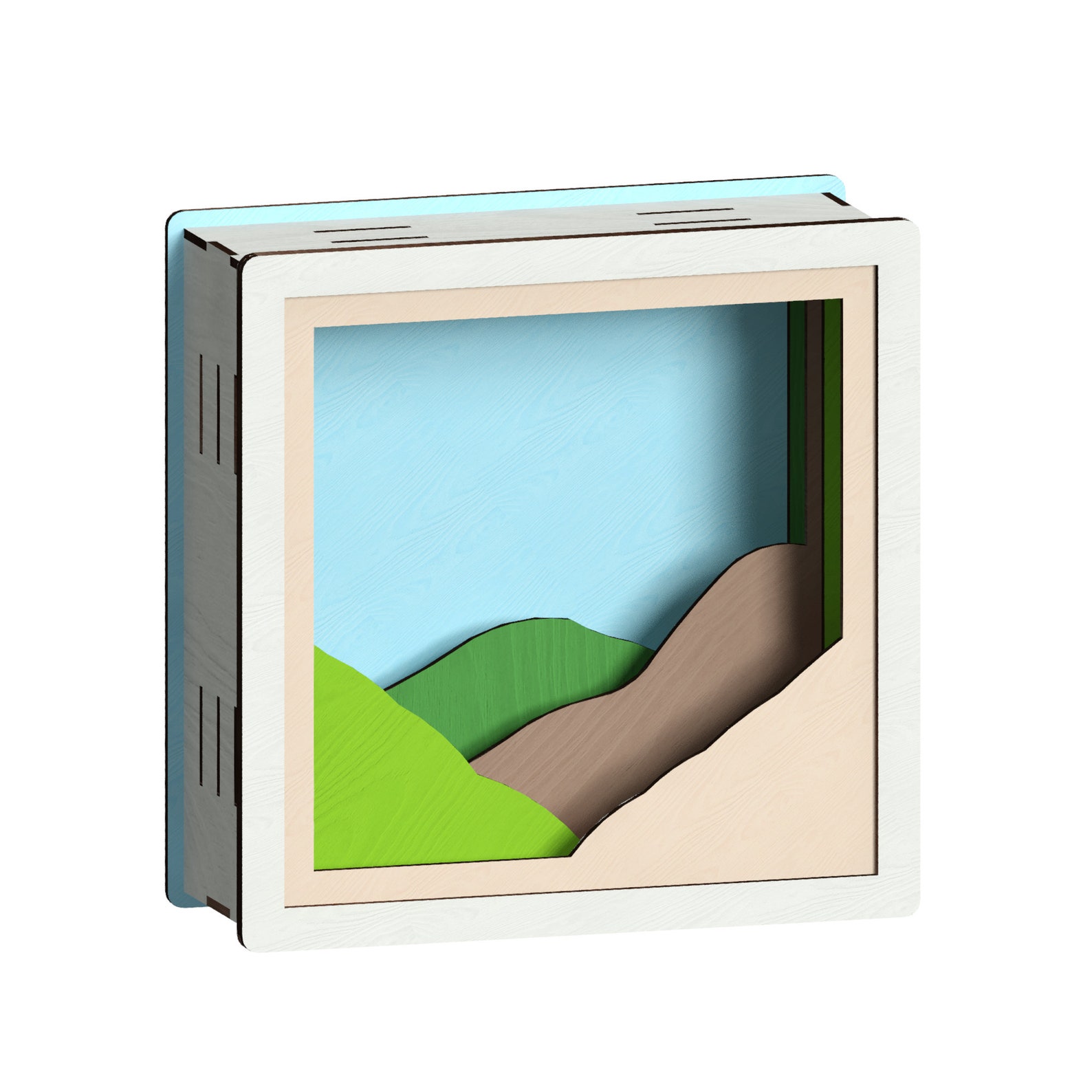 Light Box Mountain View Laser Cut Files - Etsy