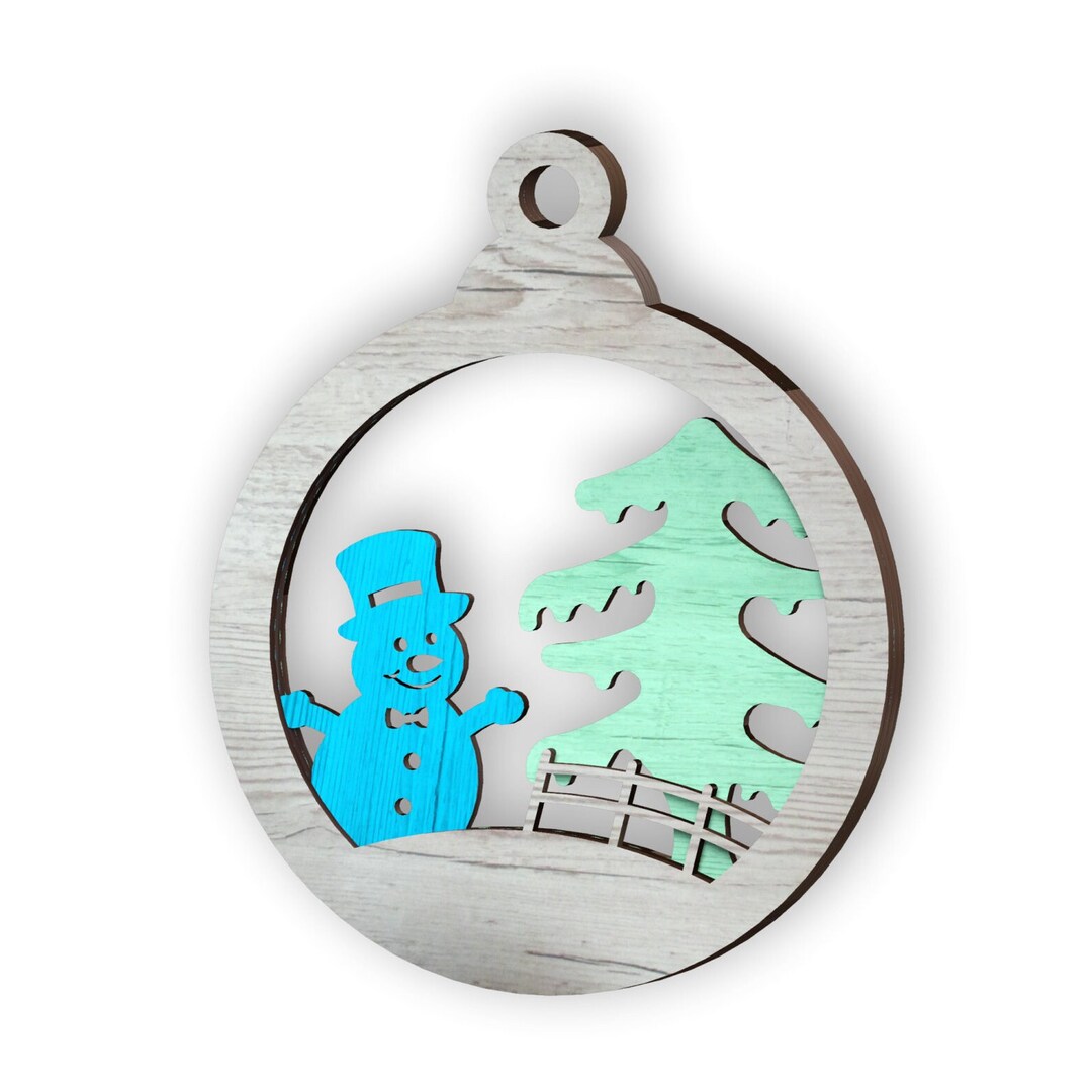 Christmas Ornament, Laser Cut Files - Svg+dxf+pdf+ai+cdr+eps - Laser ...