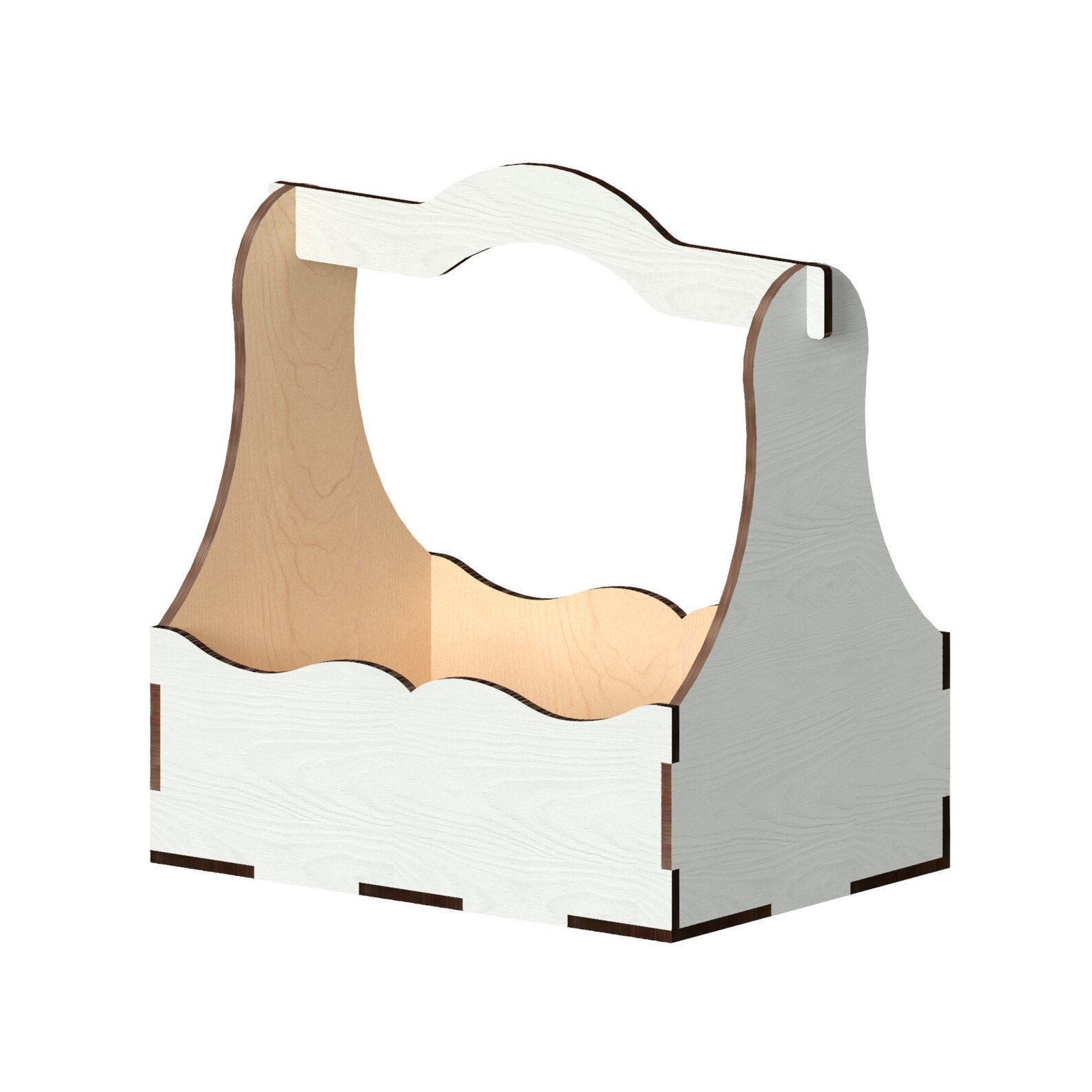 Basket With Handlelaser Cut Files Laser Cut Template Vector - Etsy