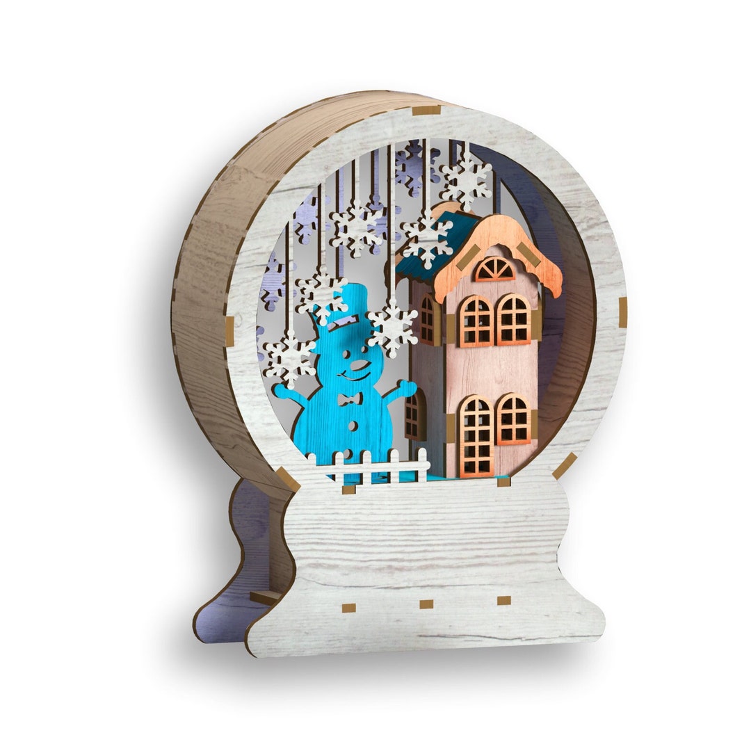 Christmas Snowball Snowman Laser Cut Files (digital Download) - Etsy
