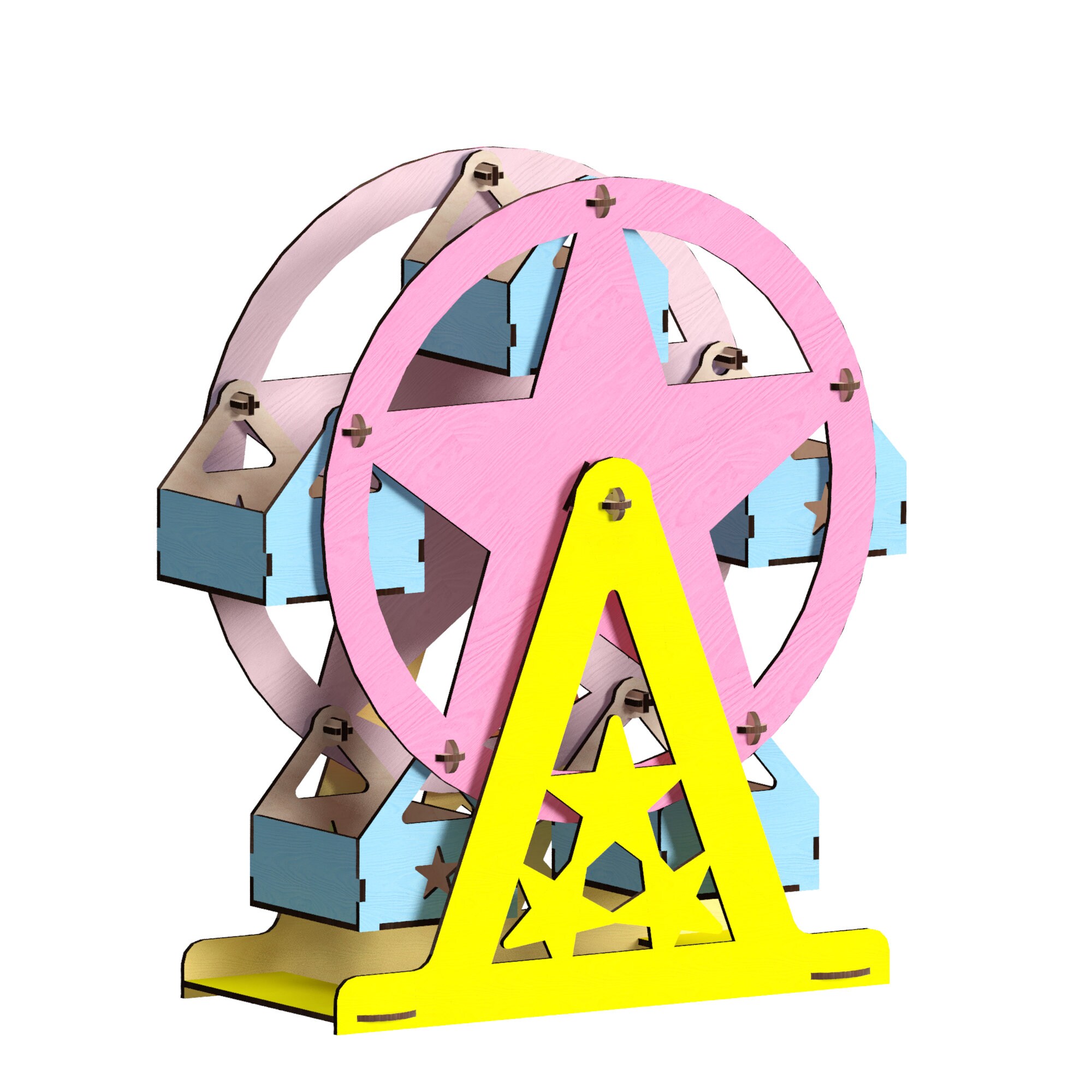 Candy Ferris Wheel StarLaser Cut Files laser cut template | Etsy