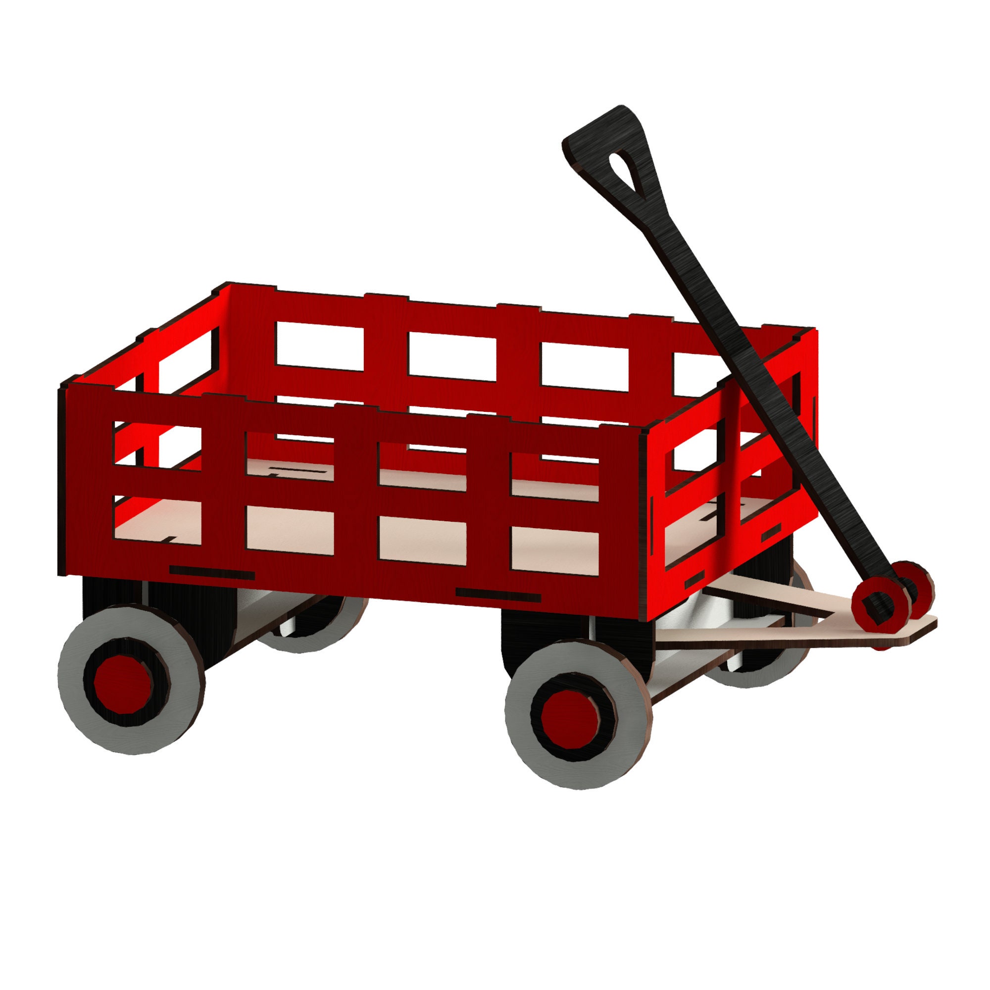 Wagon Laser Cut Files: Vector Model Template (digital Download) - Etsy