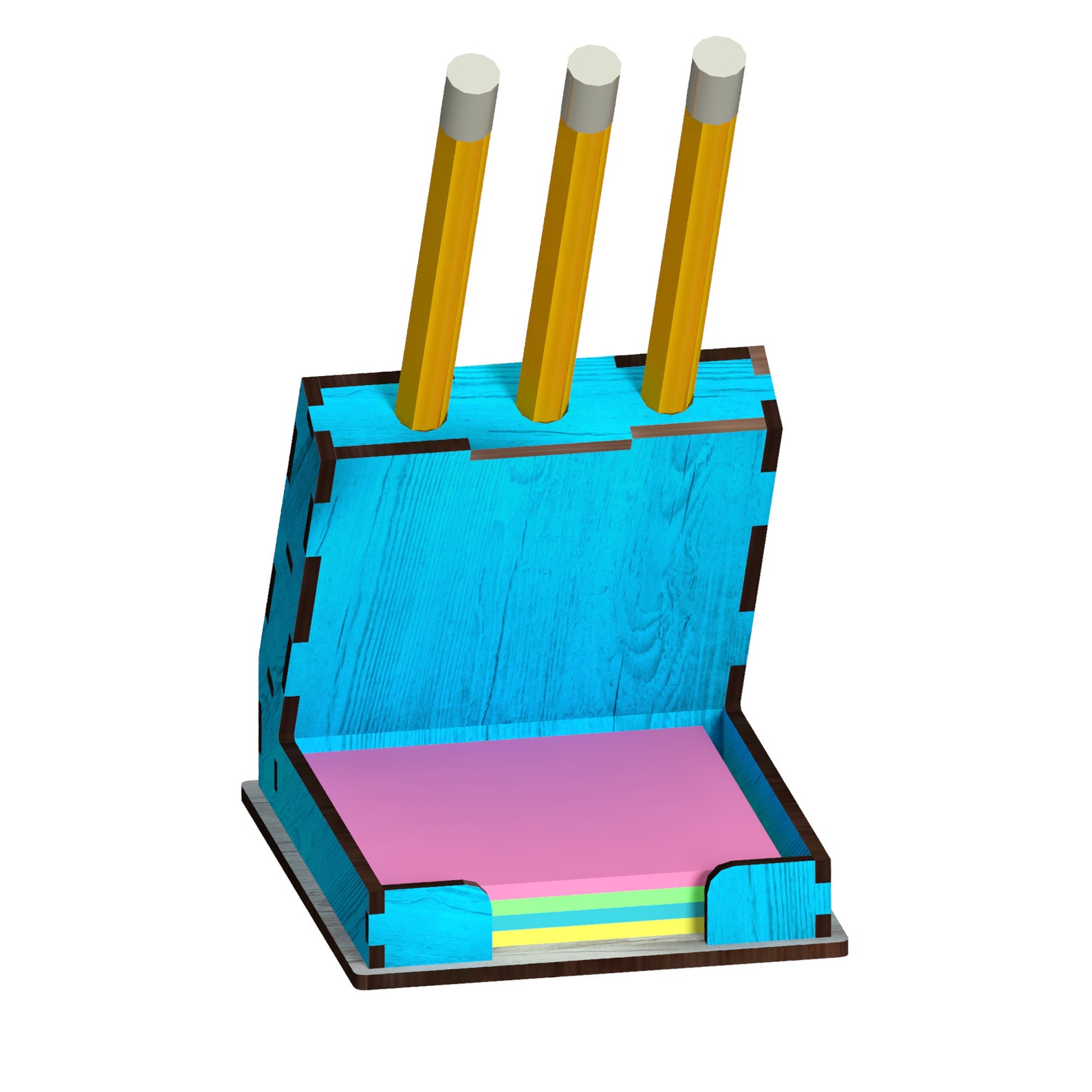 Pen and Post It Notes Holderlaser Cut Files - Etsy