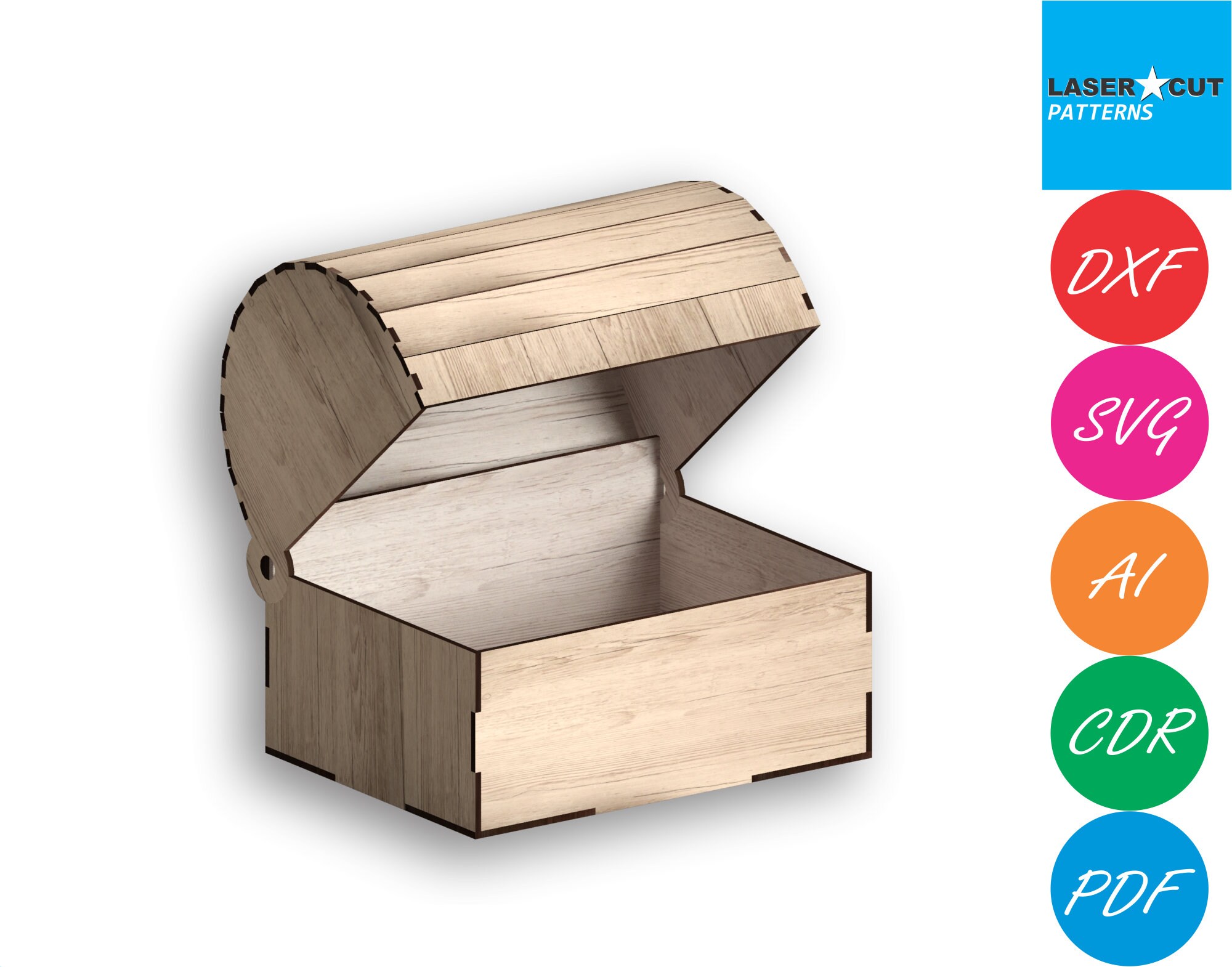 Chest Laser Cut Files Svgdxfpdfaicdreps Laser Files | Etsy