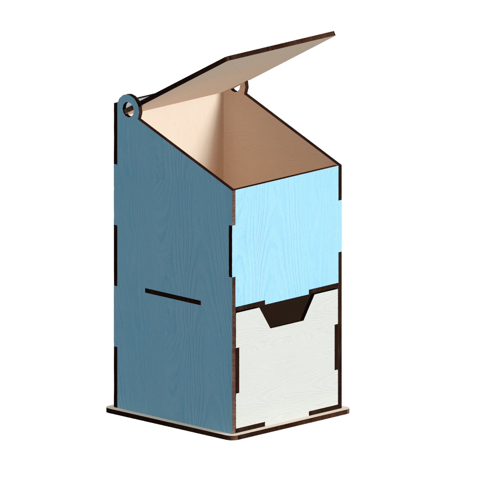 Box With Lid and Drawer Laser Cut Files Laser Cut Template - Etsy