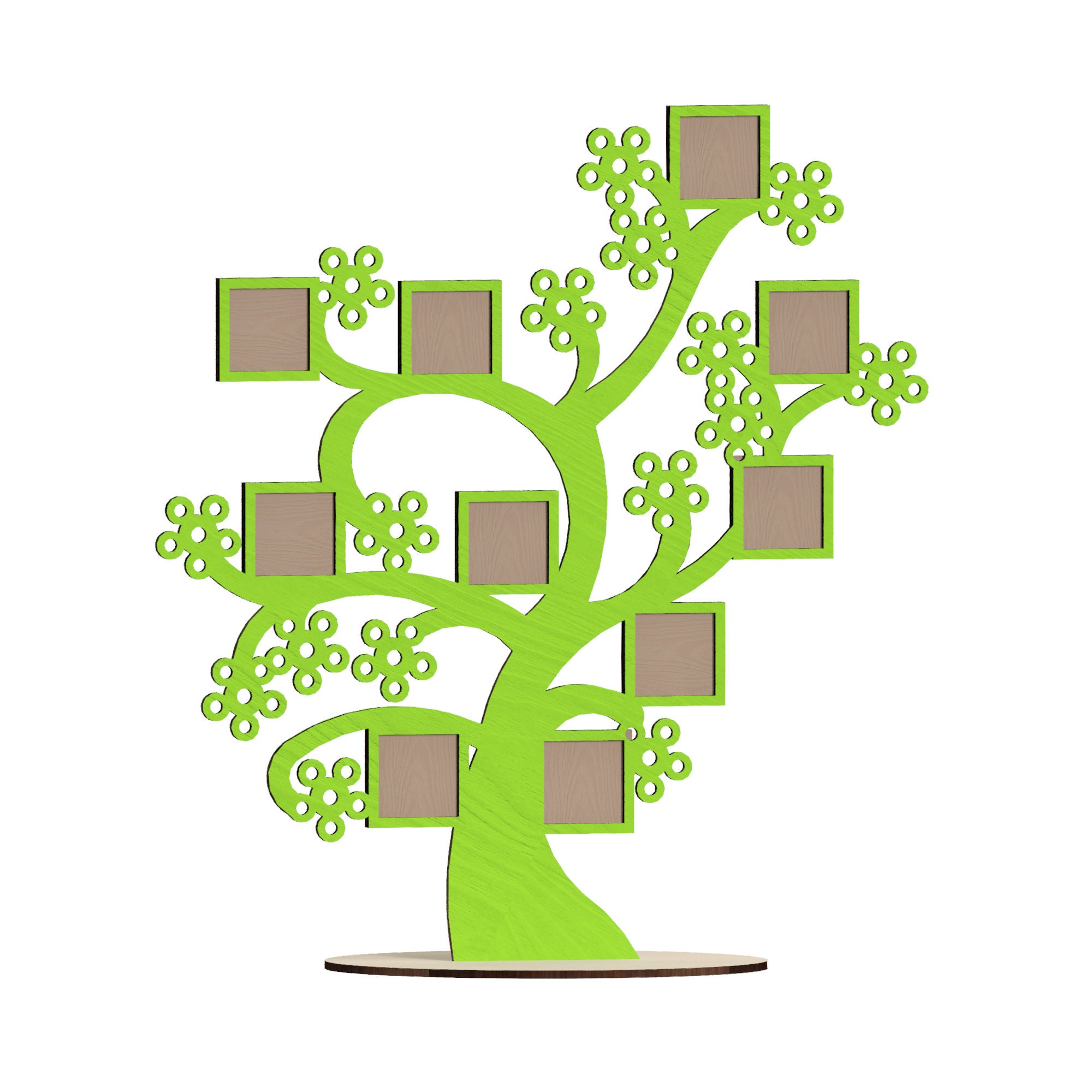 Family Tree Picture Frame Display Laser Cut Files | Etsy