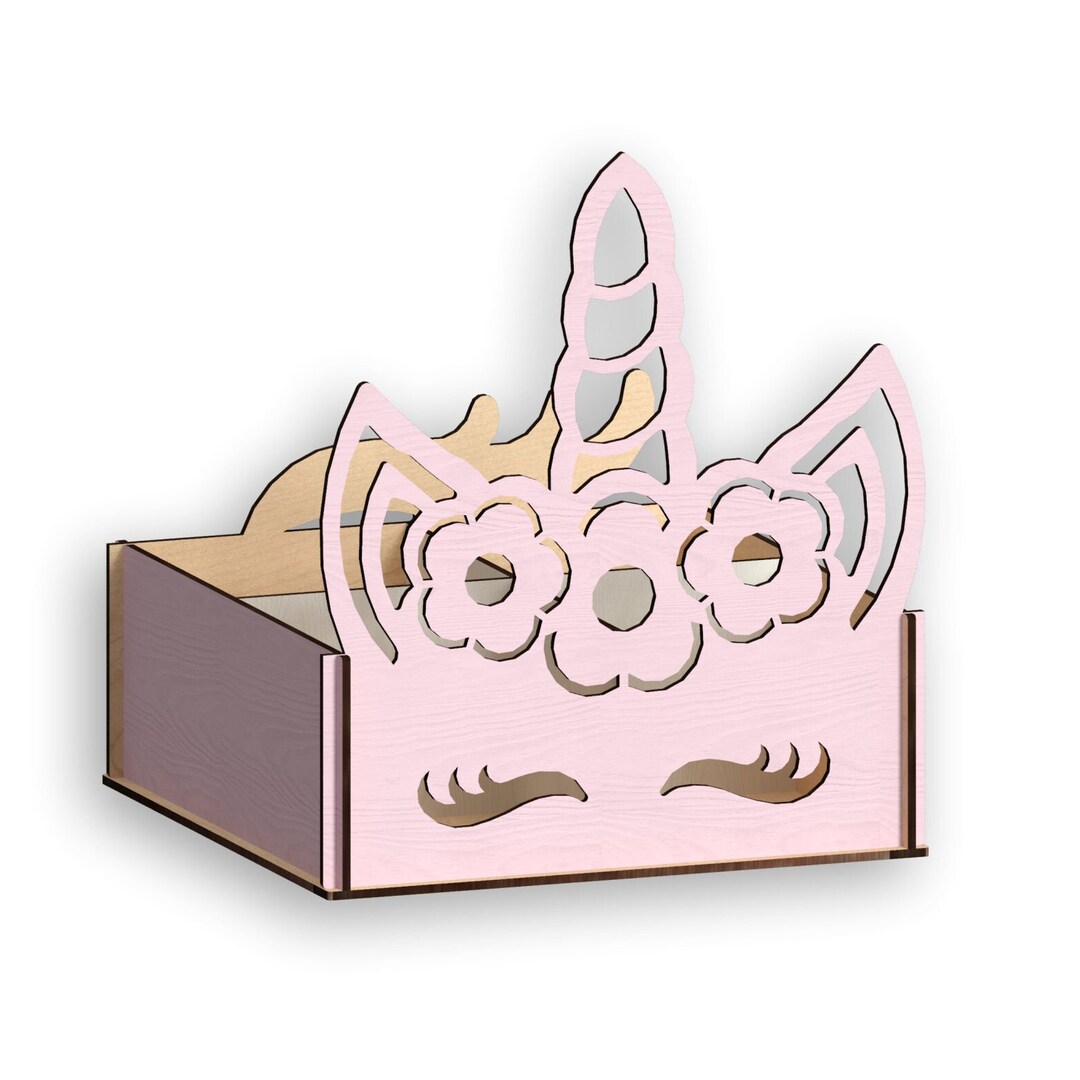 Unicorn Box Laser Cut | Svg Dxf Pdf Ai Cdr | Gift Box Template ...