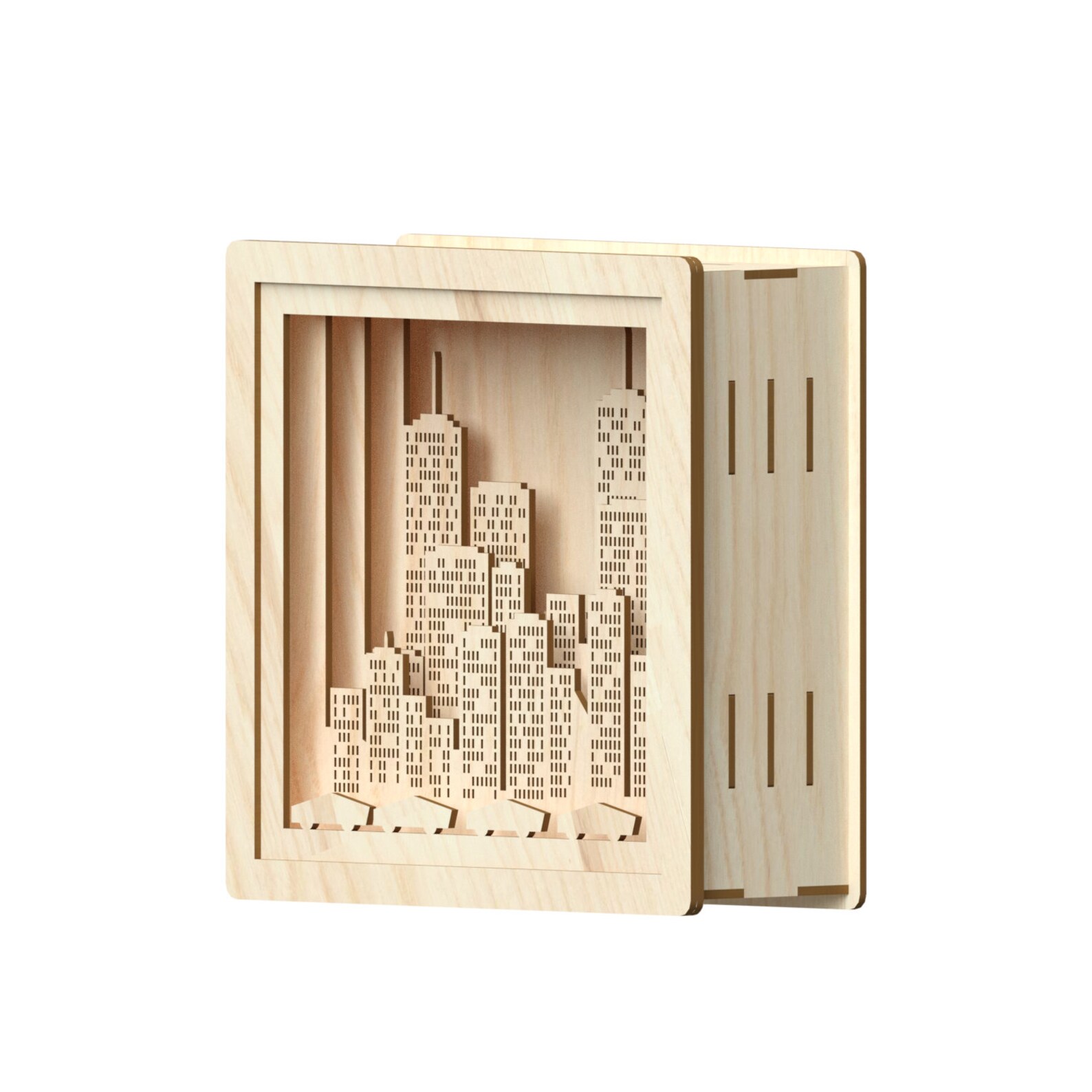 Light Box City Laser Cut Files SvgDxfPdfAiCdrEps | Etsy