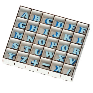 Alphabet Box, Laser Cut Files - Svg+dxf+pdf+ai+cdr+eps - Laser Files ...