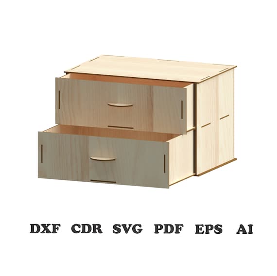 Drawer Laser Cut Files SvgDxfPdfAiCdrEps laser Files | Etsy