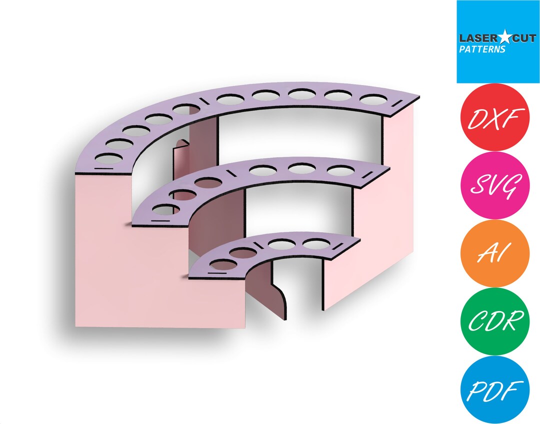 Half Moon Cone Standlaser Cut Files Laser Cut Template - Etsy