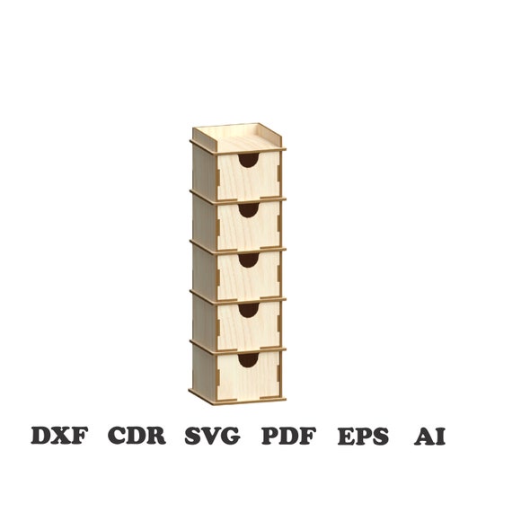 Drawer Laser Cut Files SvgDxfPdfAiCdrEps laser Files | Etsy