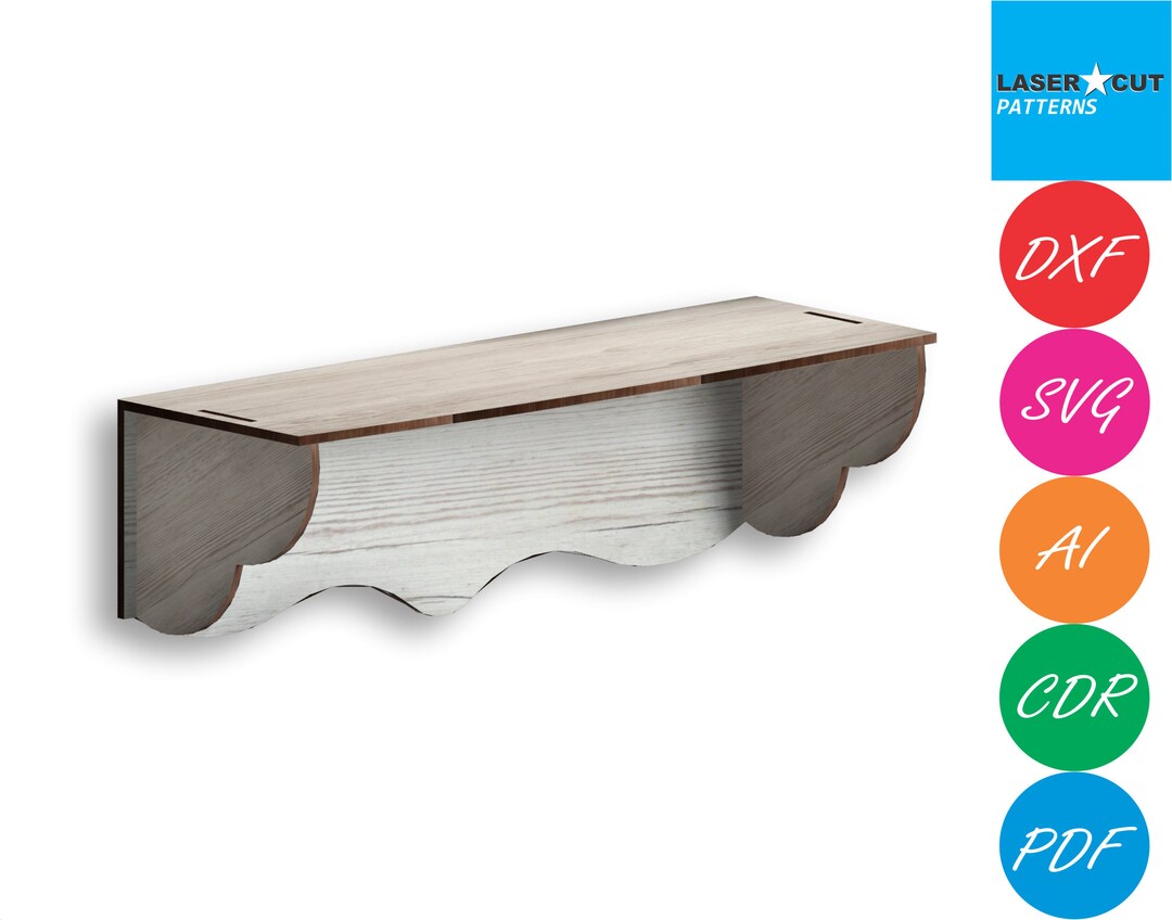 Wall Shelf Laser Cut Files Svgdxfpdfaicdreps Laser - Etsy