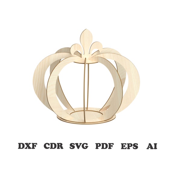 Crown Laser Cut Files SvgDxfPdfAiCdrEps laser Files | Etsy