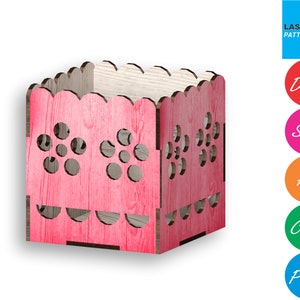 Flower Box Laser Cut Files Laser Cut Template Laser Cut - Etsy