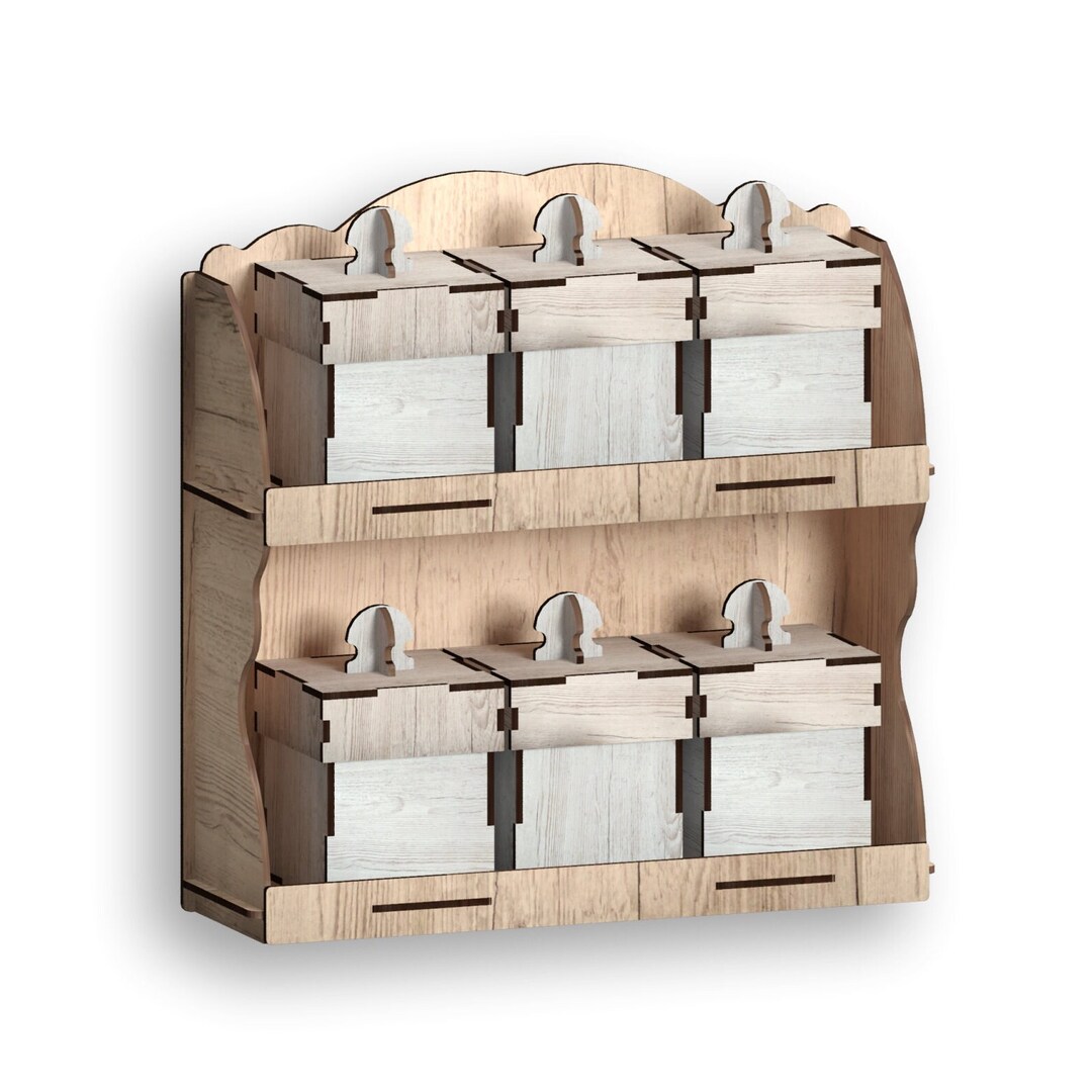 Spice Rack, Laser Cut Files, Laser Cut Template, Laser Cut Pattern ...