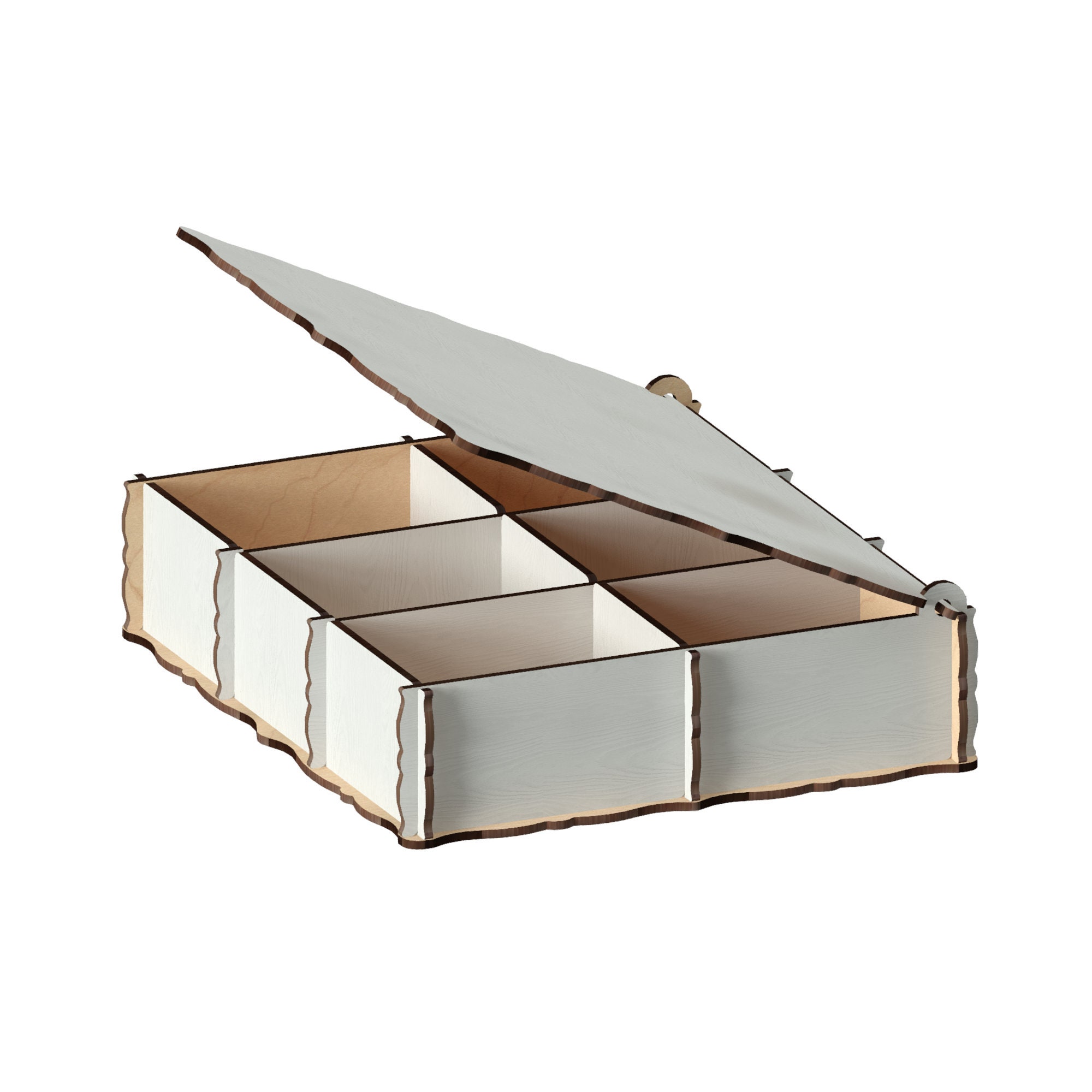 Tea Box With Lid Laser Cut Files Laser Cut Template Laser | Etsy