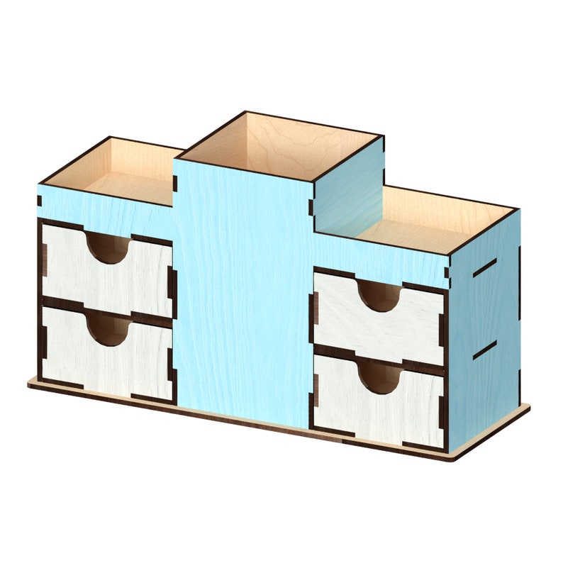 Desk Organizer Laser Cut Files Laser Cut Template Vector - Etsy