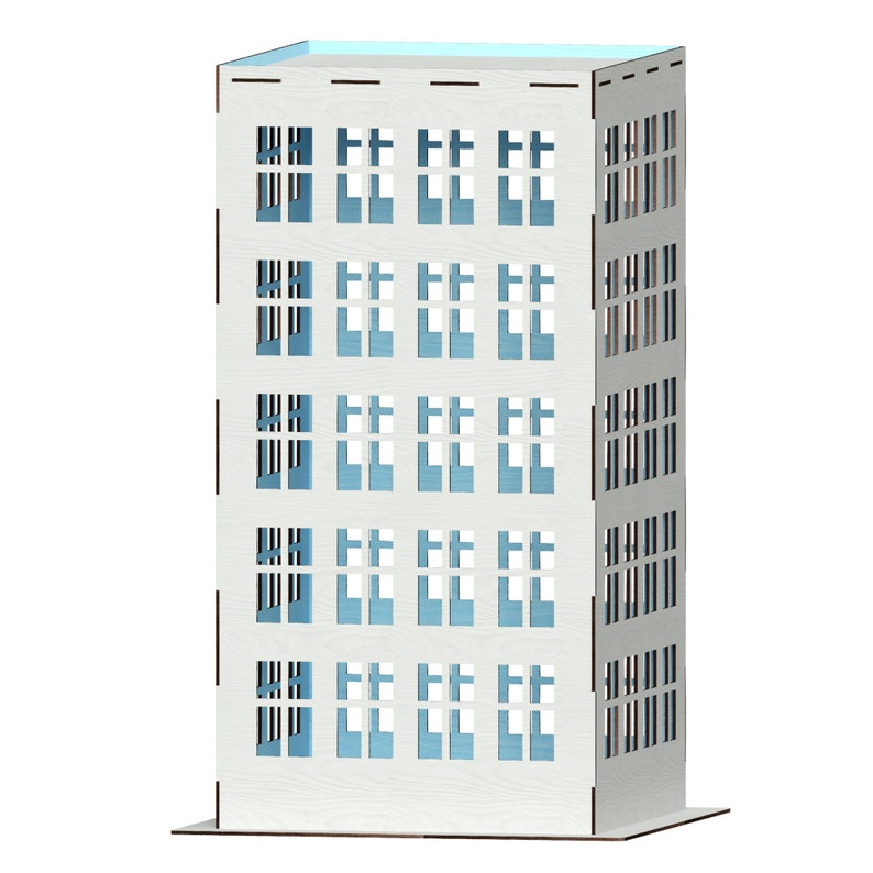 Building Modellaser Cut Files Laser Cut Template Vector for - Etsy