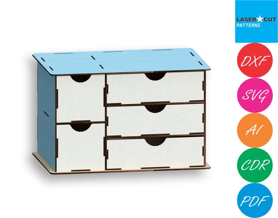 Drawer Organizer Laser Cut Files Svgdxfpdfaicdreps - Etsy