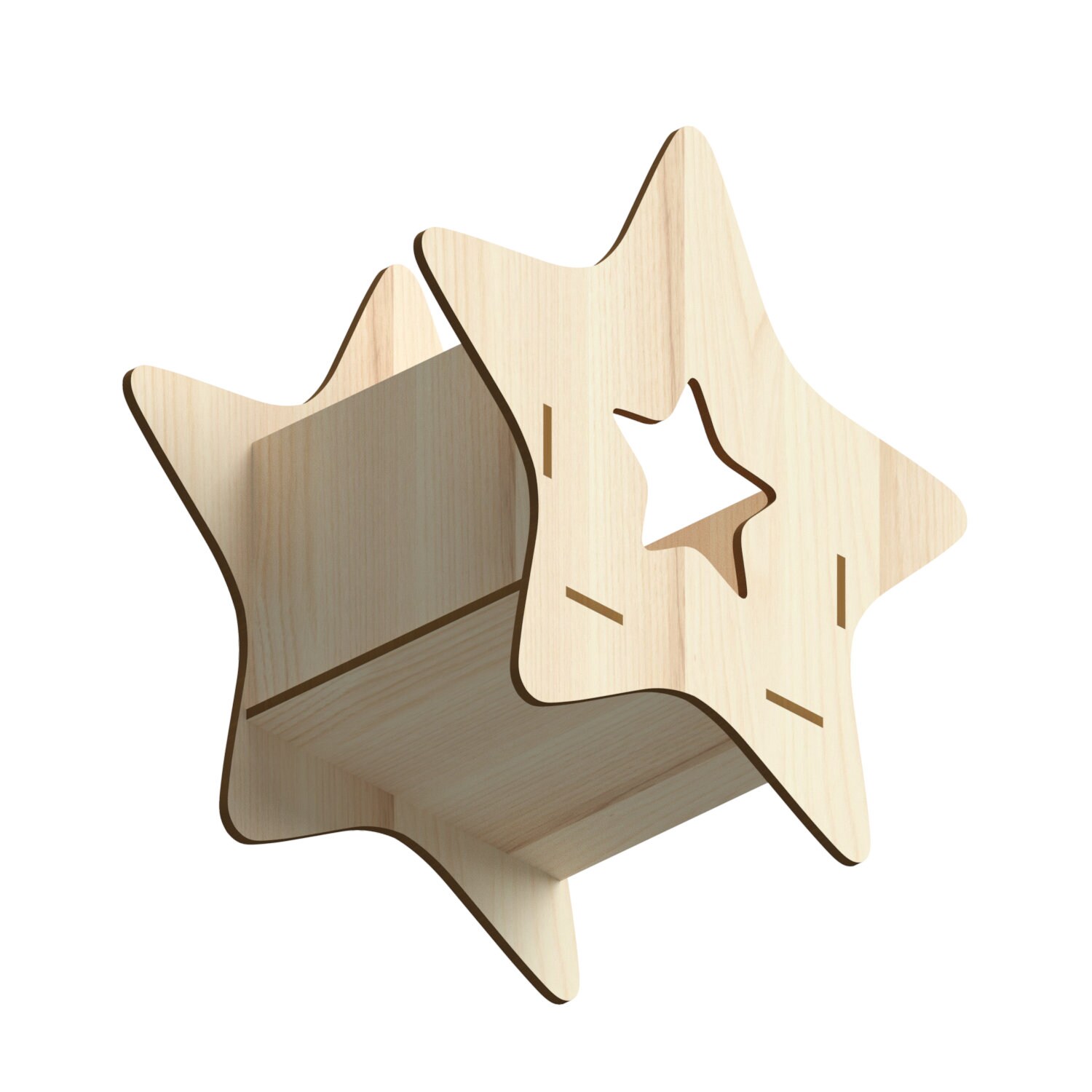 Star BoxLaser Cut Files laser cut template Vector for | Etsy