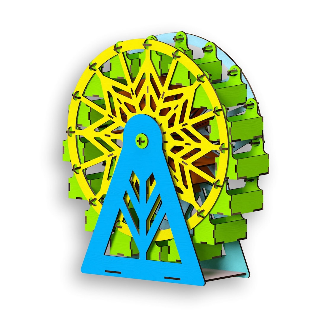Ferris Wheel,laser Cut Files, Laser Cut Template, Vector for Laser ...