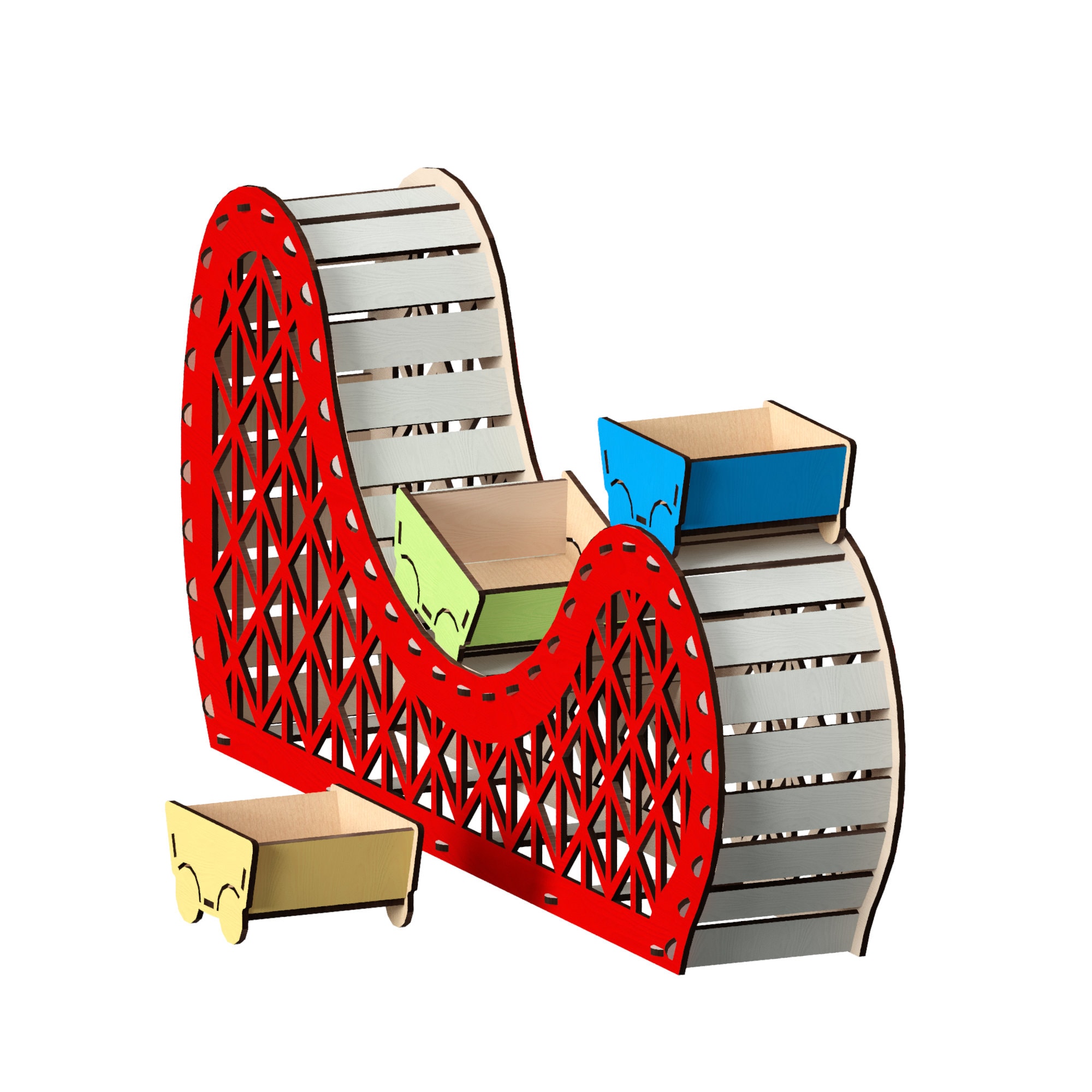 Laser Cut Roller Coaster Template, Vector Model (digital Download) - Etsy