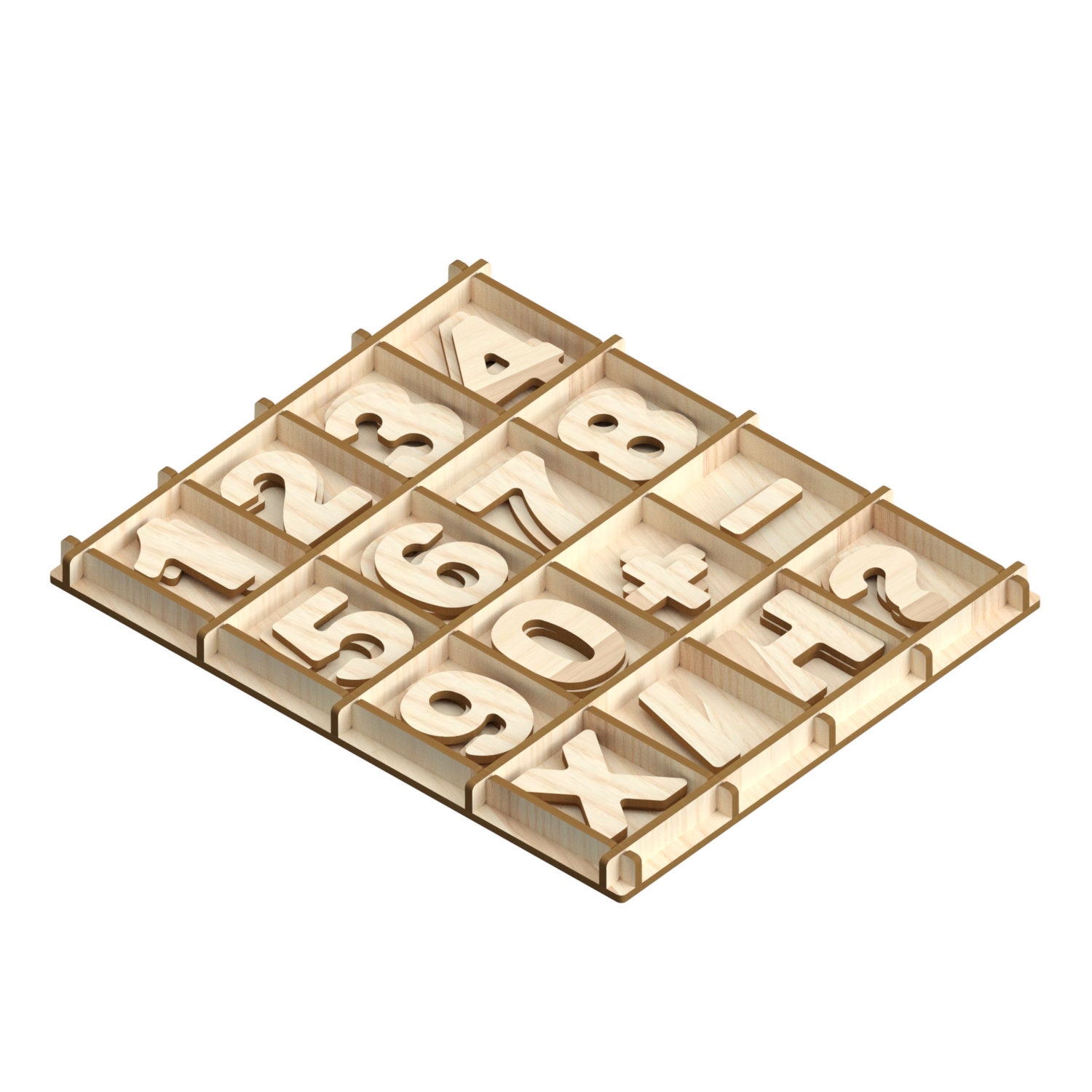 Educational numbers Laser Cut Files SvgDxfPdfAiCdrEps | Etsy