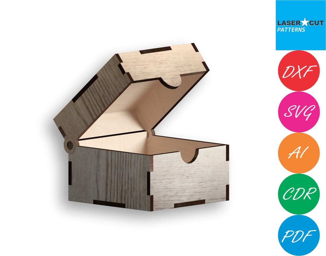 Box With Lid Laser Cut Files Laser Cut Template Laser Cut - Etsy