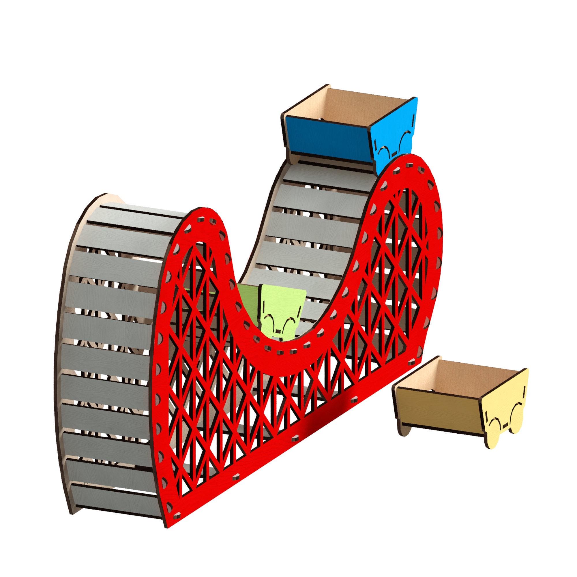 Laser Cut Roller Coaster Template, Vector Model (digital Download) - Etsy