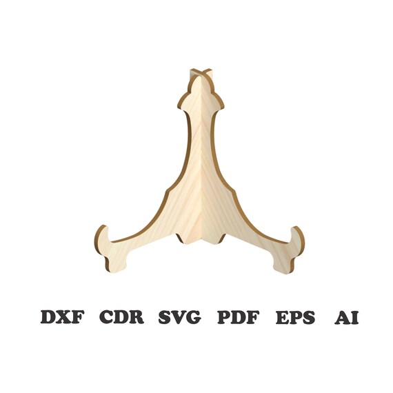 Plate Stand Laser Cut Files SvgDxfPdfAiCdrEps laser | Etsy