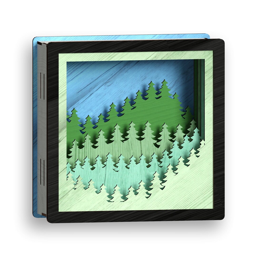 Light Box Forest, Laser Cut Files Svgdxfpdfaicdreps Laser Files Instant ...