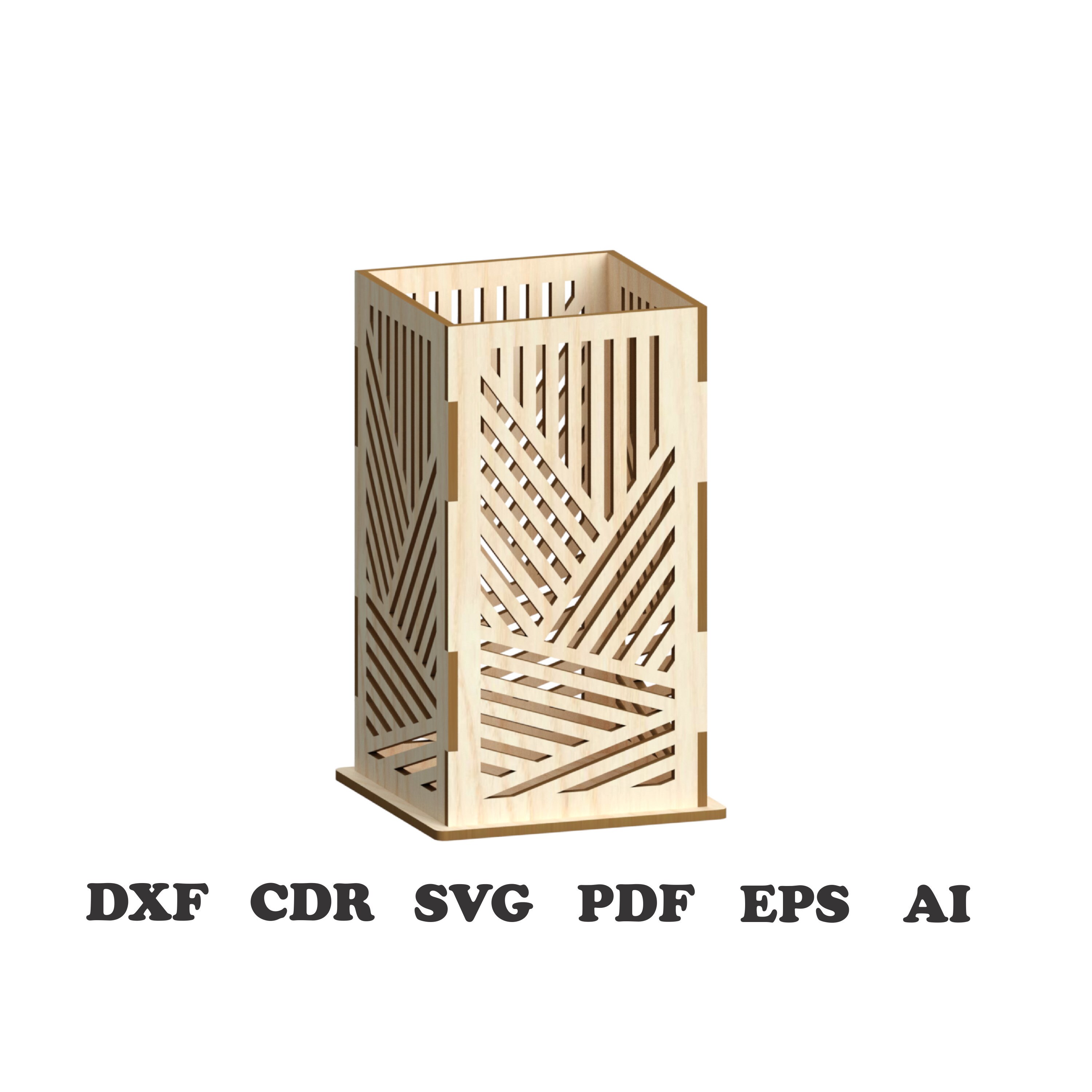 Pen Holder Laser Cut Files SvgDxfPdfAiCdrEps laser | Etsy