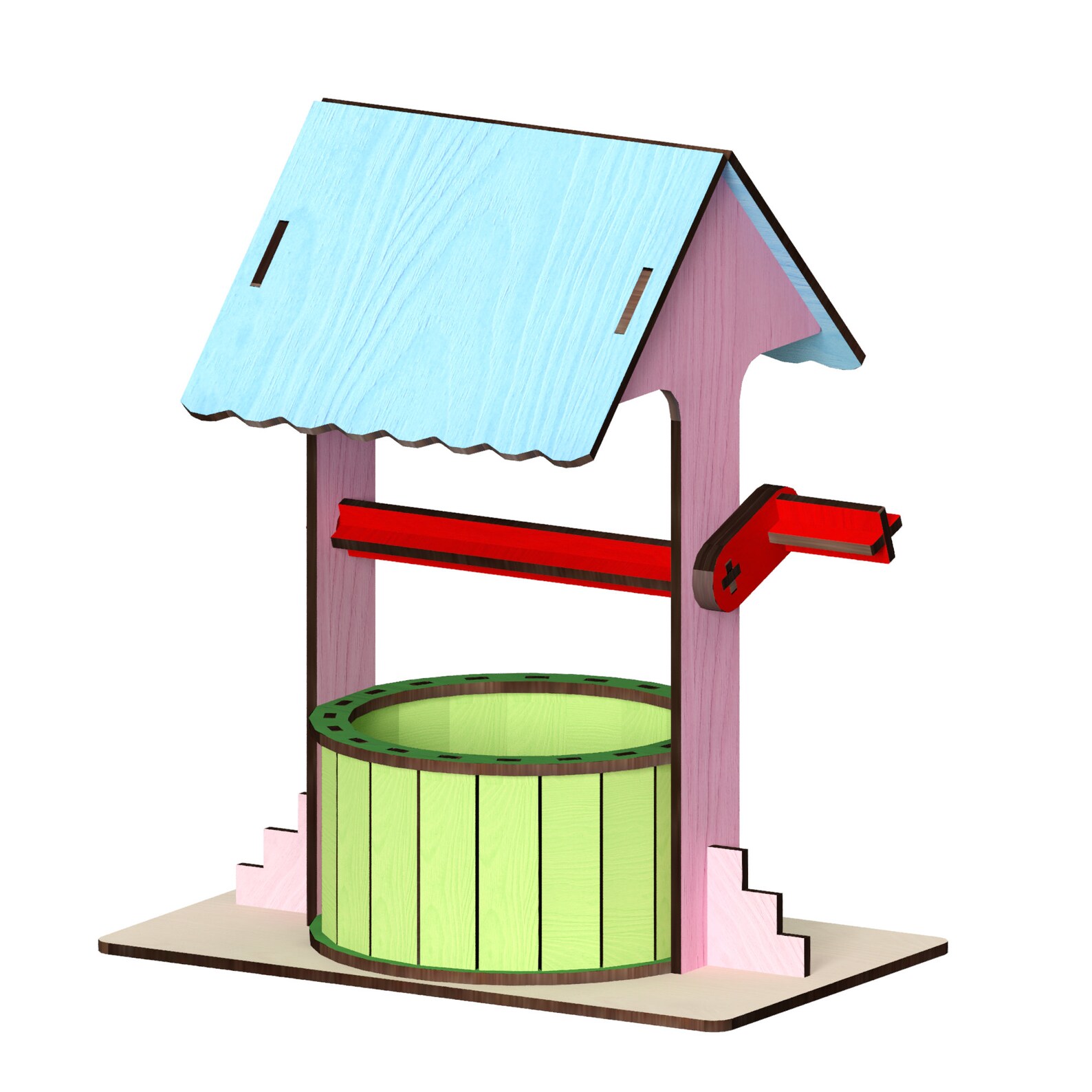 Well Centerpiece Laser Cut Files Svgdxfpdfaicdreps - Etsy