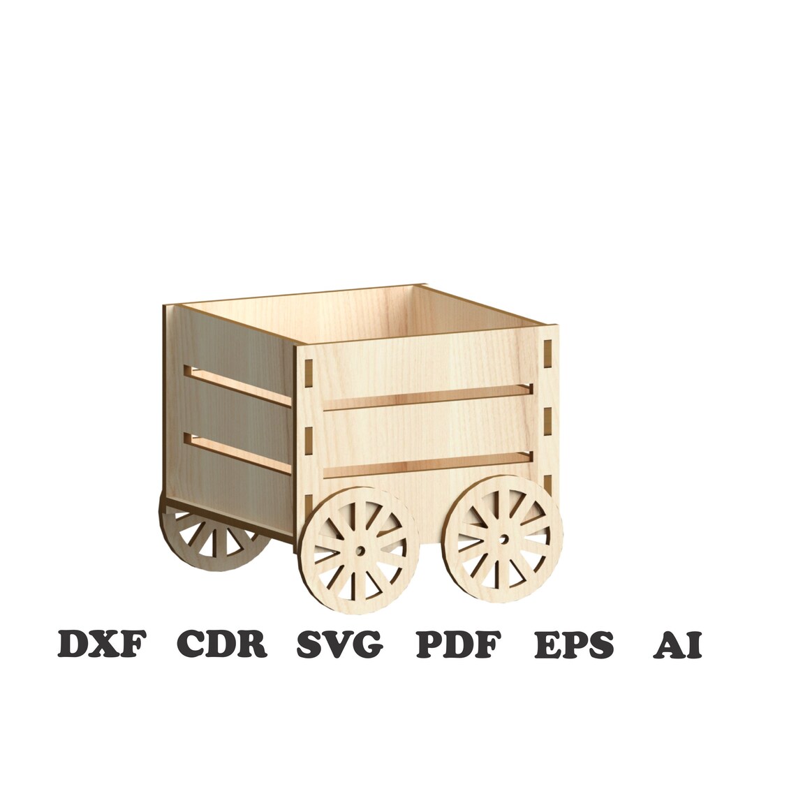 Cart BoxLaser Cut Files laser cut template Vector for | Etsy