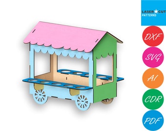 Laser Cut Candy Cart - Etsy