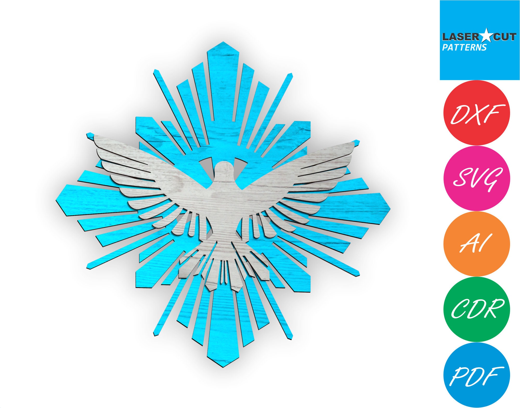 Holy Spirit Laser Cut Files SvgDxfPdfAiCdrEps laser | Etsy