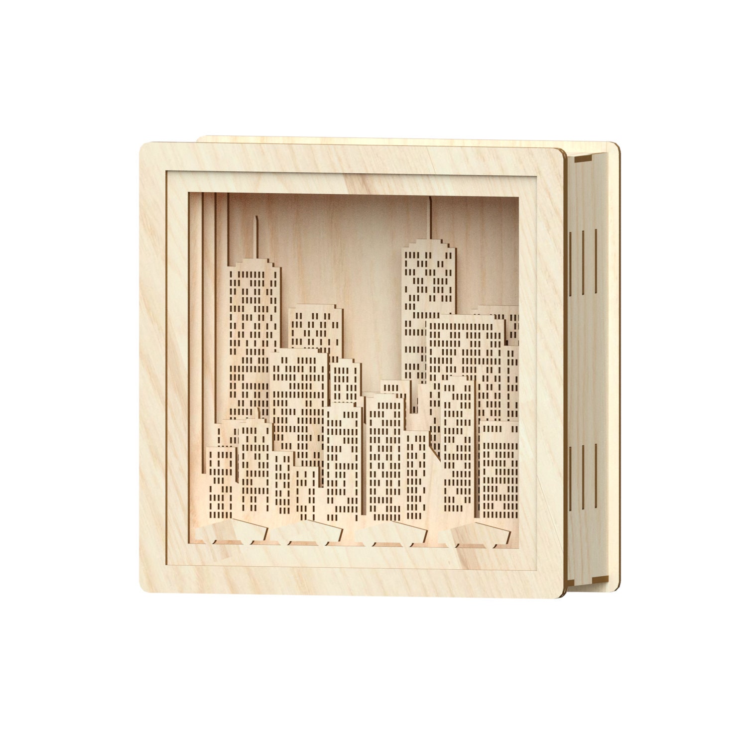 Light Box City Laser Cut Files SvgDxfPdfAiCdrEps | Etsy