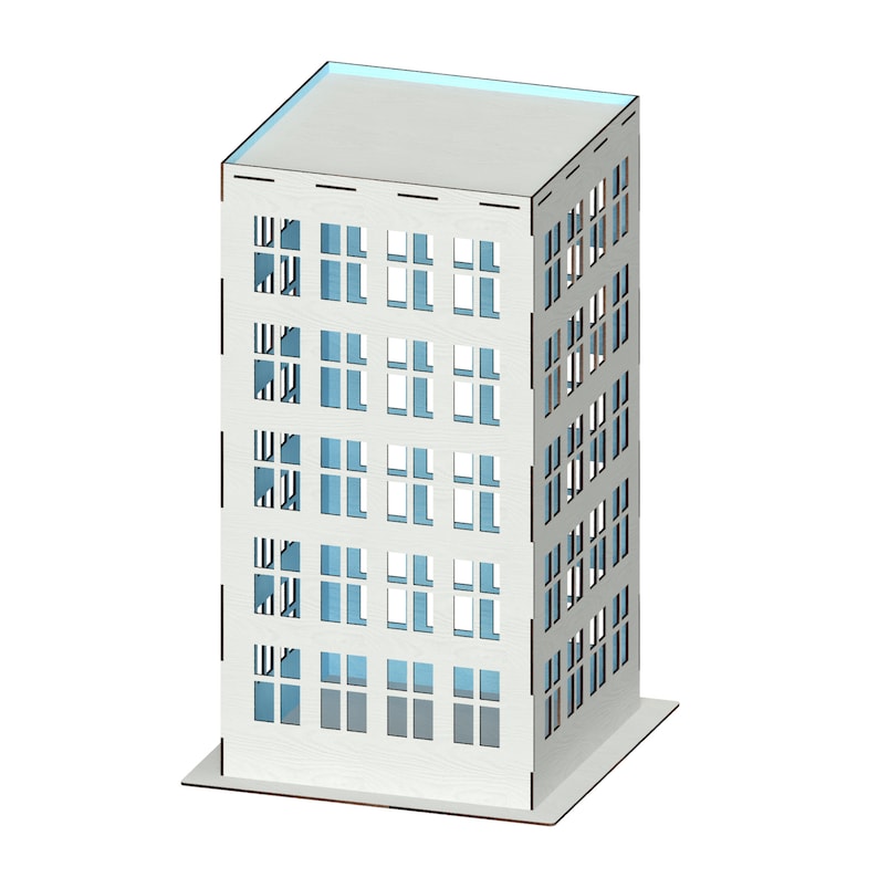 Building Modellaser Cut Files Laser Cut Template Vector for - Etsy