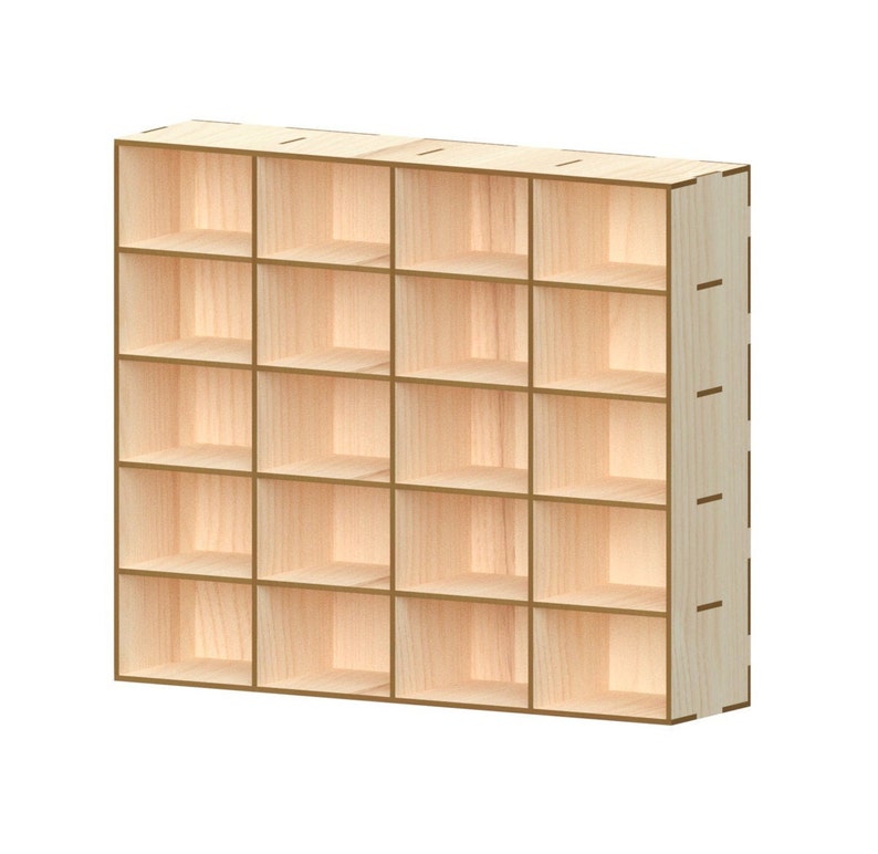 Shelf with DivisionsLaser Cut Files laser cut template | Etsy