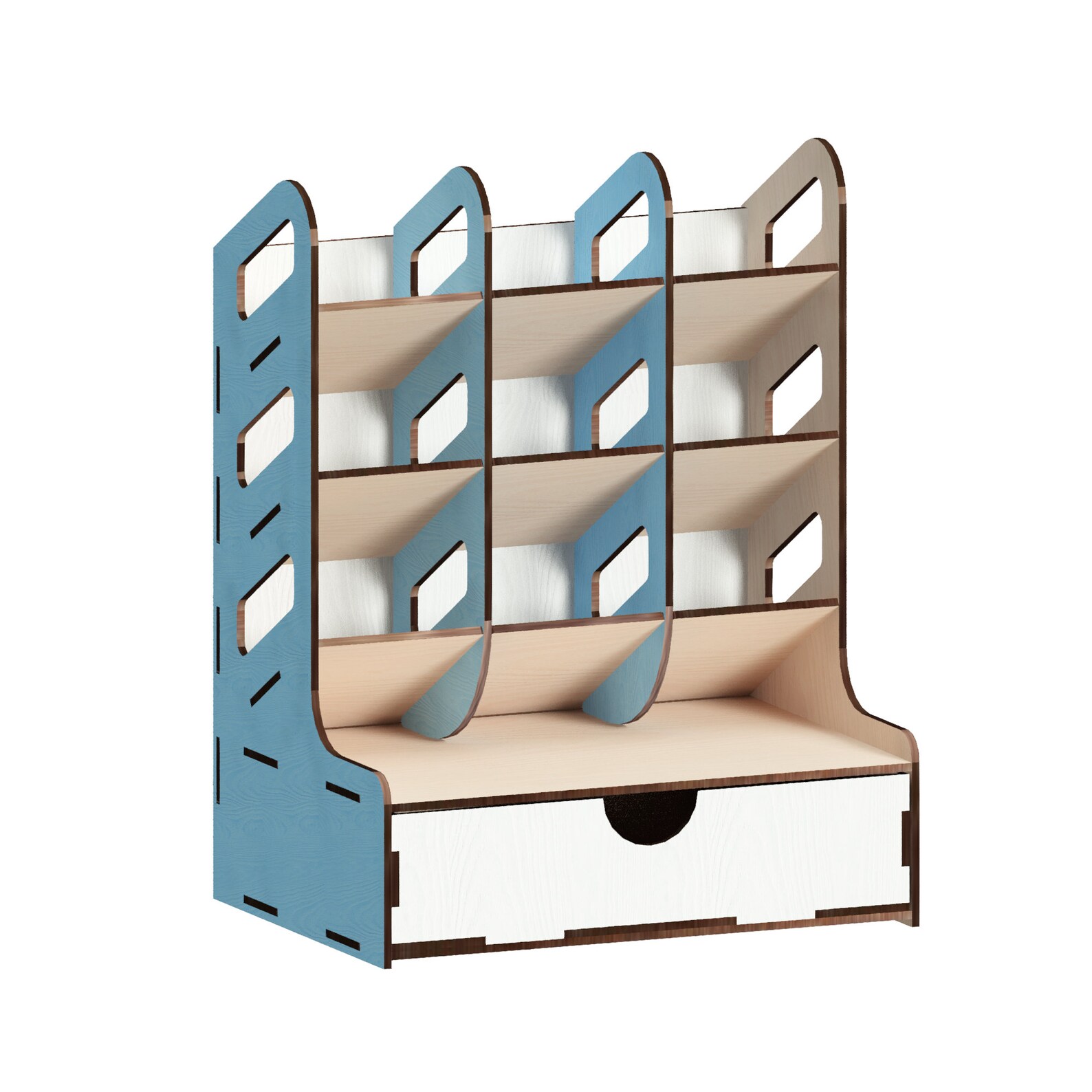 Desk Organizer Laser Cut Files Svgdxfpdfaicdreps - Etsy