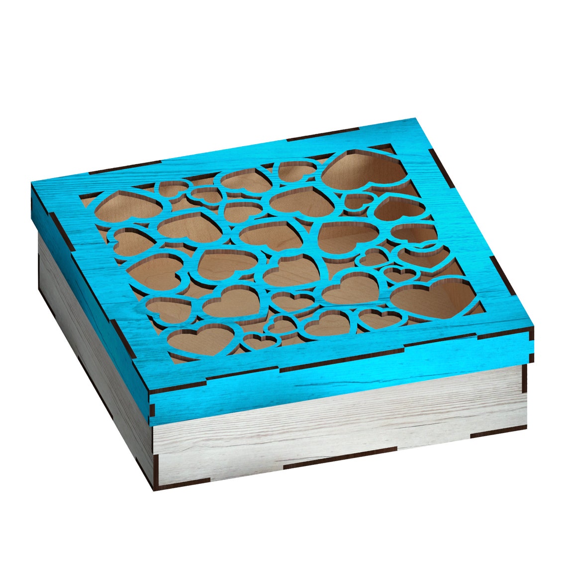 Heart Box Laser Cut Files Svgdxfpdfaicdreps Laser - Etsy