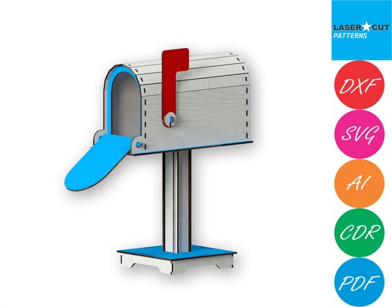Mail Box Laser Cut Files Svgdxfpdfaicdreps Laser - Etsy Canada