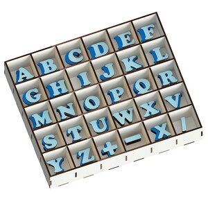 Alphabet Box, Laser Cut Files - Svg+dxf+pdf+ai+cdr+eps - Laser Files ...