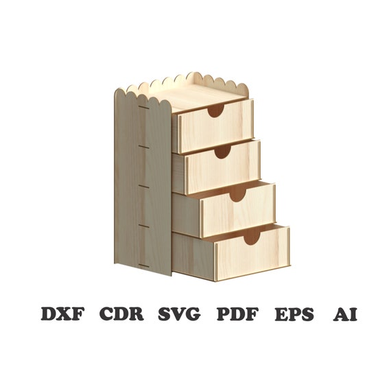 Chest of drawers Laser Cut Files SvgDxfPdfAiCdrEps | Etsy