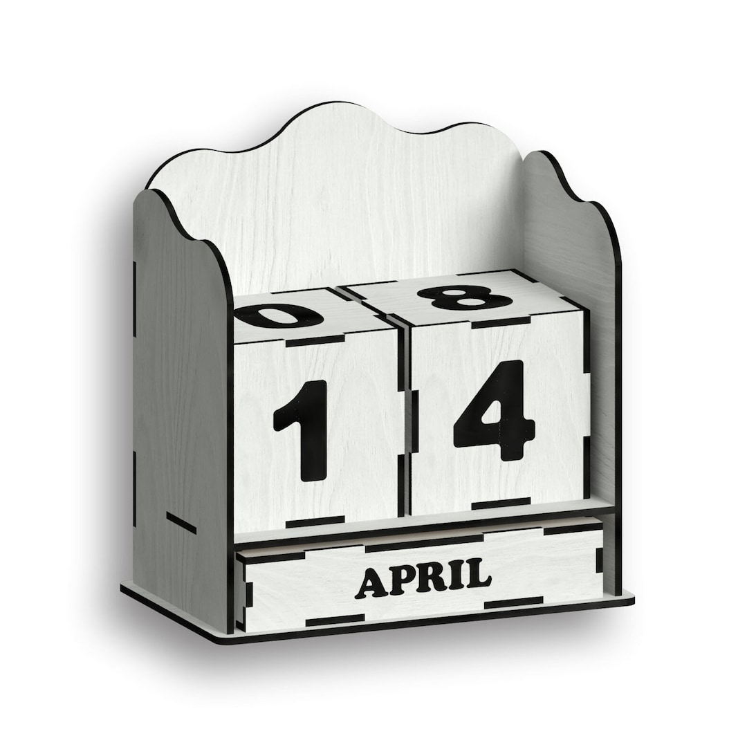 Cube Calendar,laser Cut Files - Svg+dxf+pdf+ai+cdr+eps - Laser Files ...