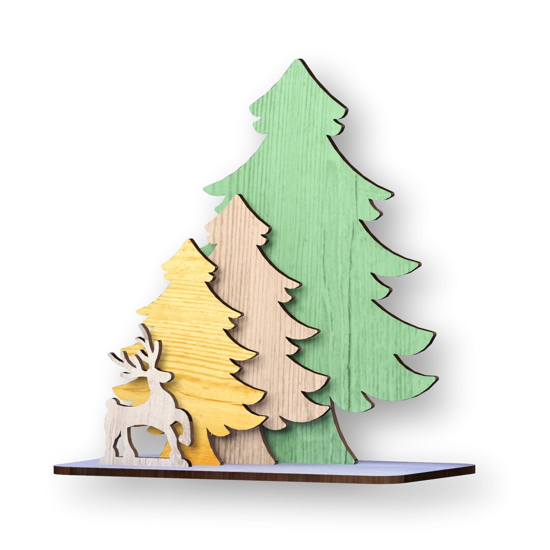 Christmas Trees, Laser Cut Files - Svg+dxf+pdf+ai+cdr+eps - Laser Files ...